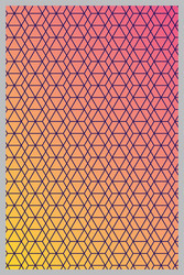 Pink with yellow gradient and triangle pattern Vector Image