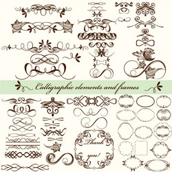 Calligraphic elements Royalty Free Vector Image