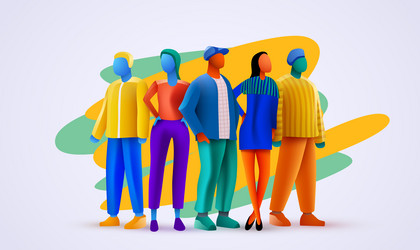 People Standing Together Vector Images (over 20,000)