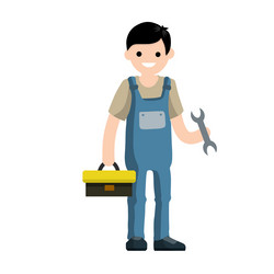 Cartoon - technician man Royalty Free Vector Image