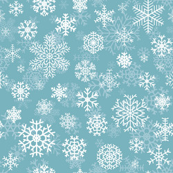 Snow flake line seamless pattern winter background