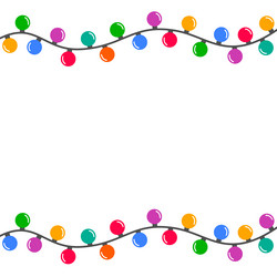 Colorful garland web banner design isolated Vector Image