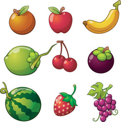 Matching game with fresh fruits Royalty Free Vector Image