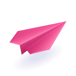 Red paper airplane icon on white background flat Vector Image