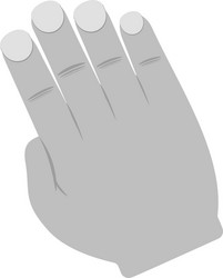 Tilted hand Royalty Free Vector Image - VectorStock