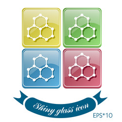 Chemical compound symbol chemistry icon science Vector Image