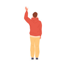 Boy is waving Royalty Free Vector Image - VectorStock