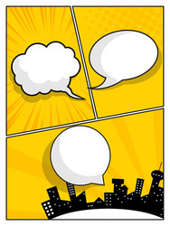 Comic speech bubble web header set Royalty Free Vector Image