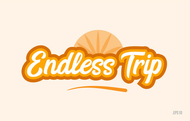 Trip time orange color word text logo icon Vector Image
