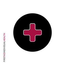 Medical red cross 2 sign Royalty Free Vector Image