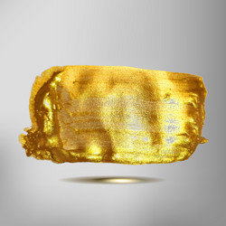 Hand drawing gold brush stroke Royalty Free Vector Image