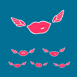 Flying Kiss Vector Images (over 820)