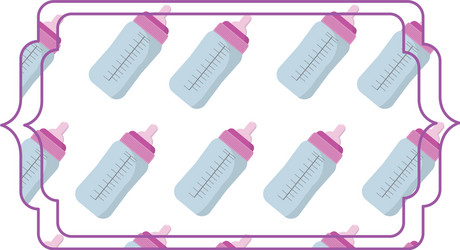 Baby bottle frame Royalty Free Vector Image - VectorStock