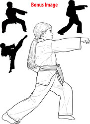 Karate club logo Royalty Free Vector Image - VectorStock