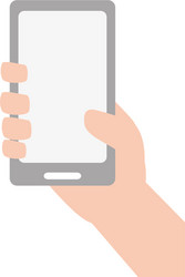 Hand with mobile device Royalty Free Vector Image