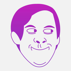 Internet meme trollface design Royalty Free Vector Image