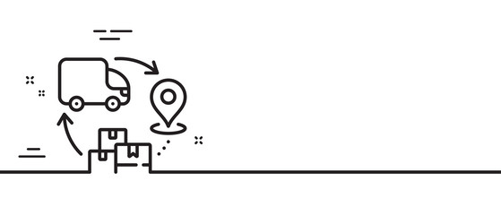 Supply chain line icon delivery and logistic Vector Image