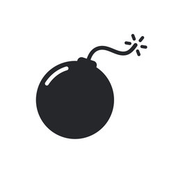 Cartoon bomb with long fuse Royalty Free Vector Image