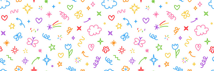 Cute kid scribble doodle frame poster template set