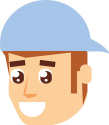 Head of young man avatar character Royalty Free Vector Image