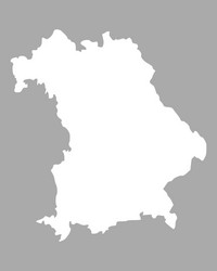 Rhoen-grabfeld grey county map bavaria germany Vector Image