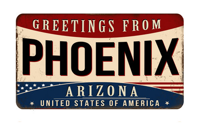 Welcome to arizona vintage rusty metal sign Vector Image