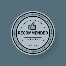 Experts recommend golden label Royalty Free Vector Image