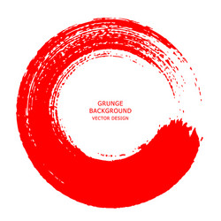 Red ink brush stroke on white background Vector Image