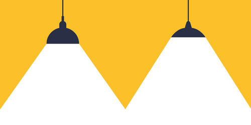 Spotlight banner yellow background business Vector Image