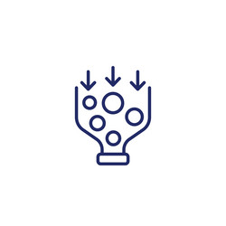 Bottleneck icon on white line design Royalty Free Vector