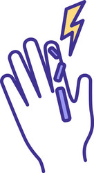 Flat finger injury Royalty Free Vector Image - VectorStock