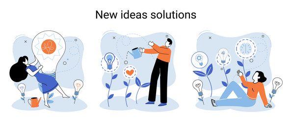 Idea and creative business solutions Royalty Free Vector