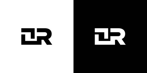 Modern and unique letter rd initials logo design Vector Image