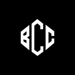 Bcc letter logo design in six style polygon Vector Image