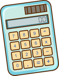 Pink calculator on white background Royalty Free Vector