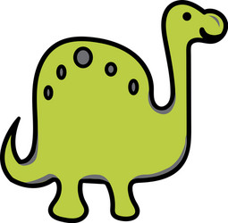 Dinosaur simple color design Royalty Free Vector Image