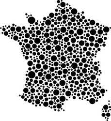 France map of black contour curves Royalty Free Vector Image