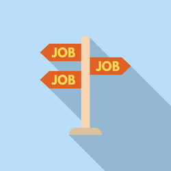 Job direction pillar icon simple online Royalty Free Vector