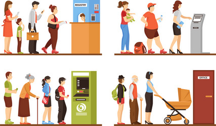 People Queue Vector Images (over 5,100)