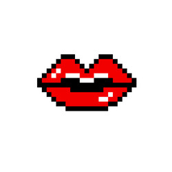 Pixel Art Lips Vector Images (over 100)