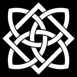 Celtic quaternary knot Royalty Free Vector Image