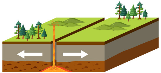 Transform plate boundary tectonic plate Royalty Free Vector Transform plate boundary tectonic plate Royalty Free Vector