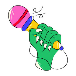 Hand mic Royalty Free Vector Image - VectorStock