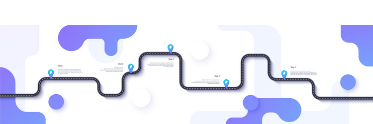 Bike route map cycling trip road country path Vector Image