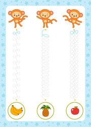 Trace the dotted lines education game Royalty Free Vector