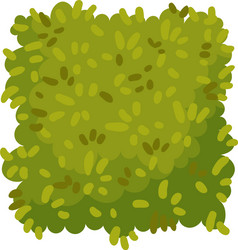 Green foliage icon cartoon bush game landscape Vector Image