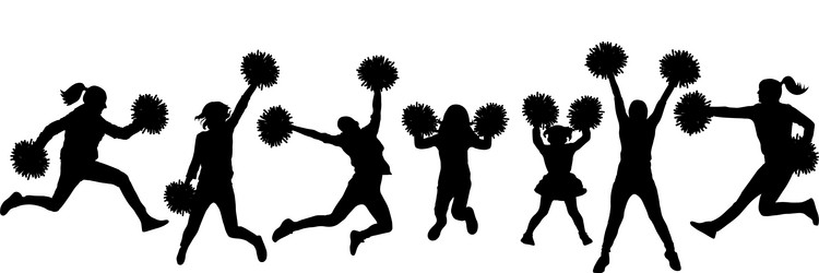 Cheerleading Jump Silhouette