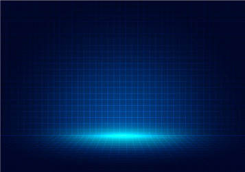 Abstract blue grid perspective design background Vector Image