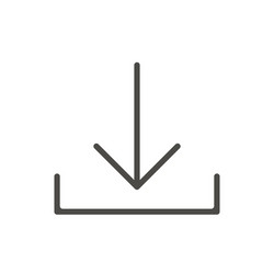 Down arrow icon line downgrade symbol Royalty Free Vector