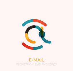 Email business symbol or at sign logo Royalty Free Vector